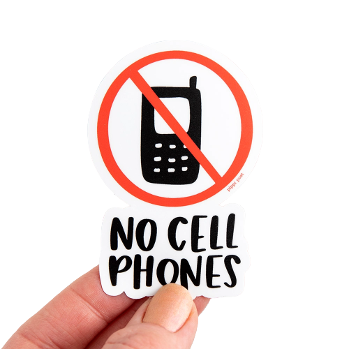 No Cell Phones Sticker – The Cotton Market